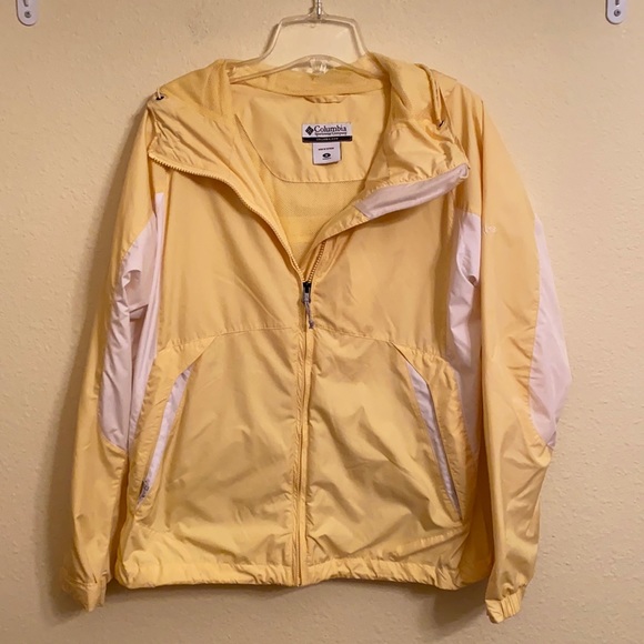 Columbia | Jackets & Coats | Columbia Yellow Windbreaker Rain Coat ...